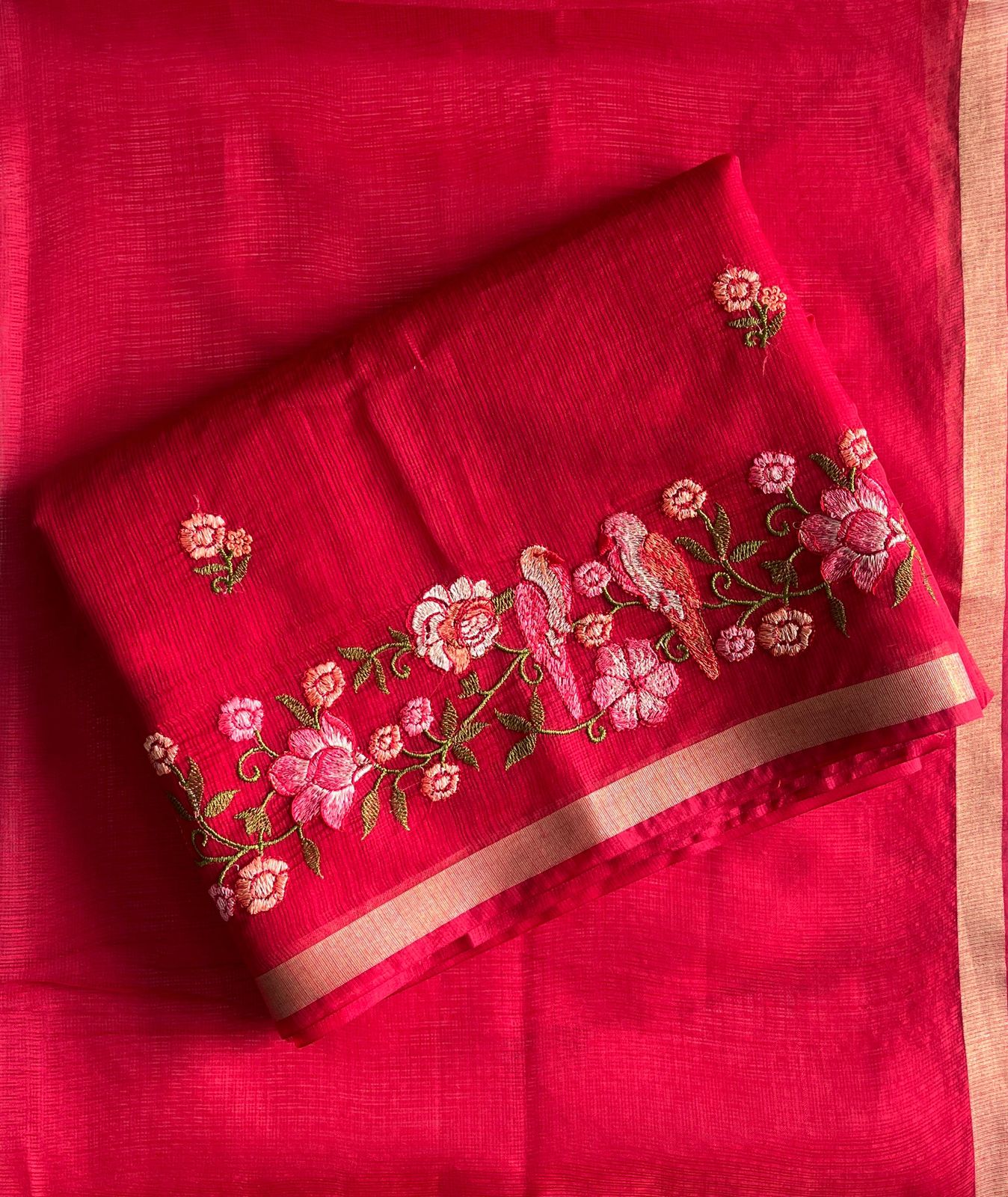 Marvellous Function Wear Pure Kota Doriya With Embroidery Work Flower ...